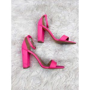 Shasa | Shoes | Shasa Shoes Neon Hot Pink Heels Ankle Strap Barbiecore ...